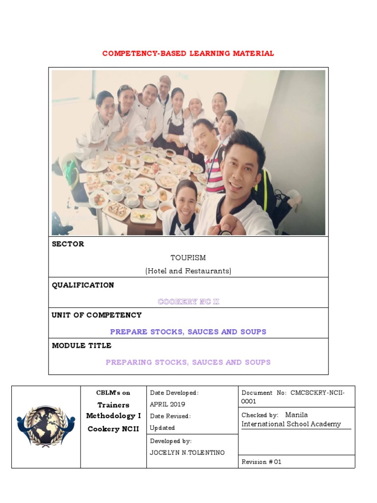 CBLM Cookery Soup | PDF