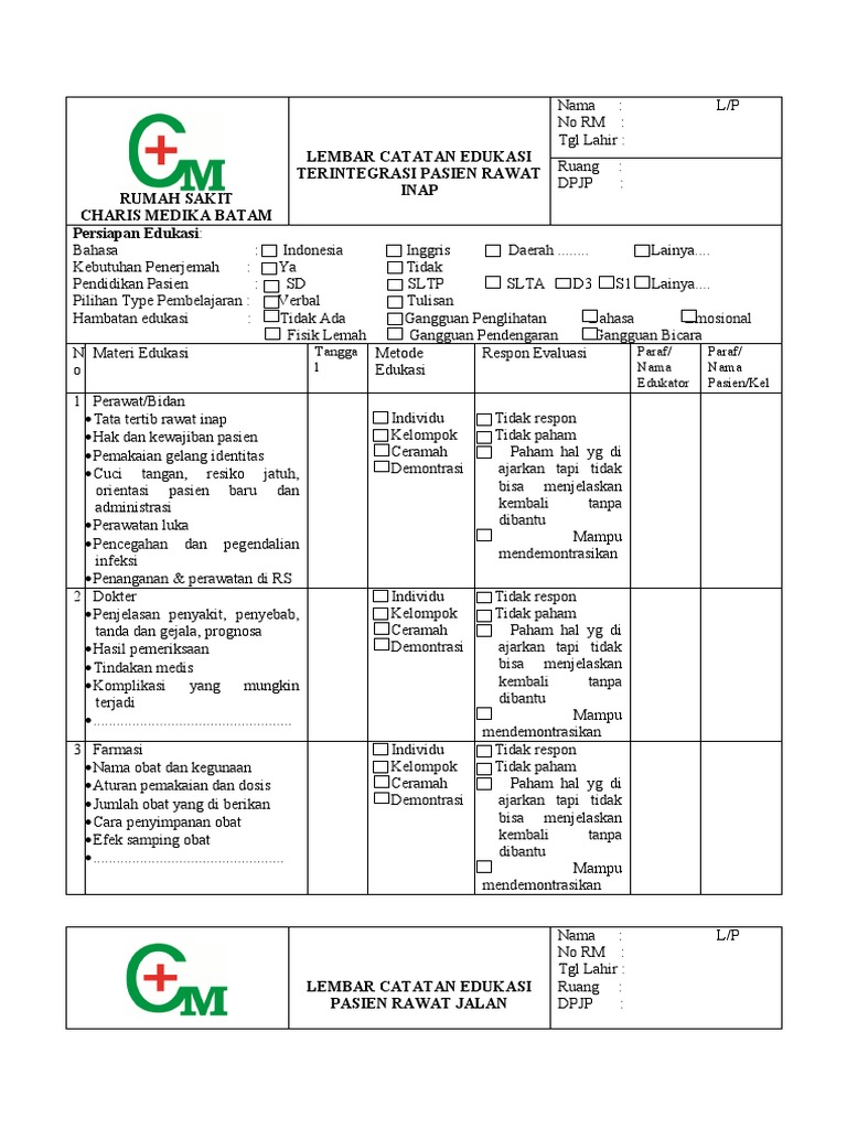 KE Standar 5.4 BUKTI MATERI EDUKASI TERTULIS | PDF