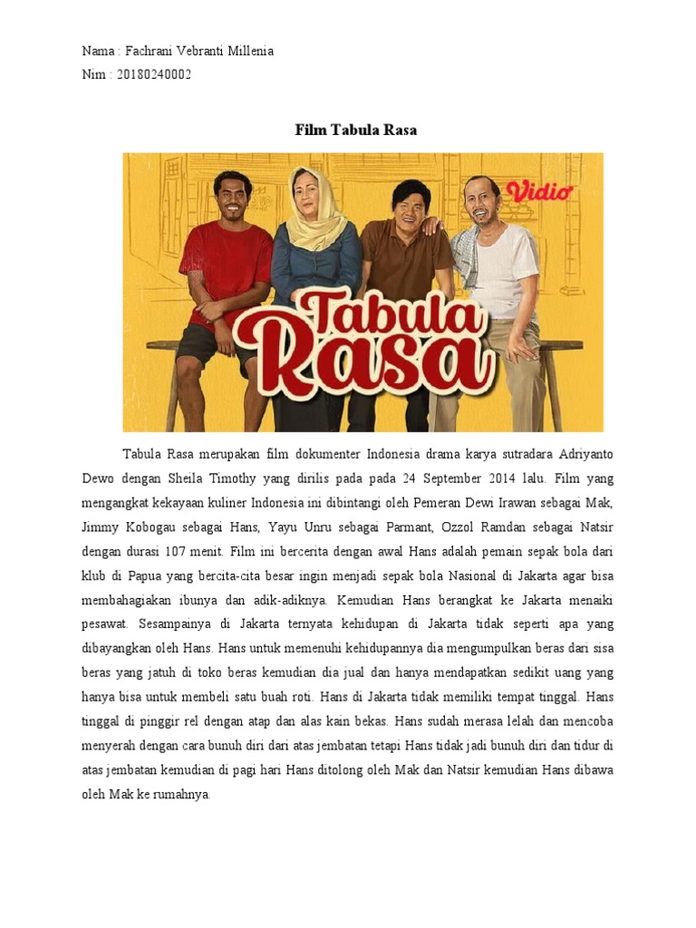 Film Tabula Rasa | PDF