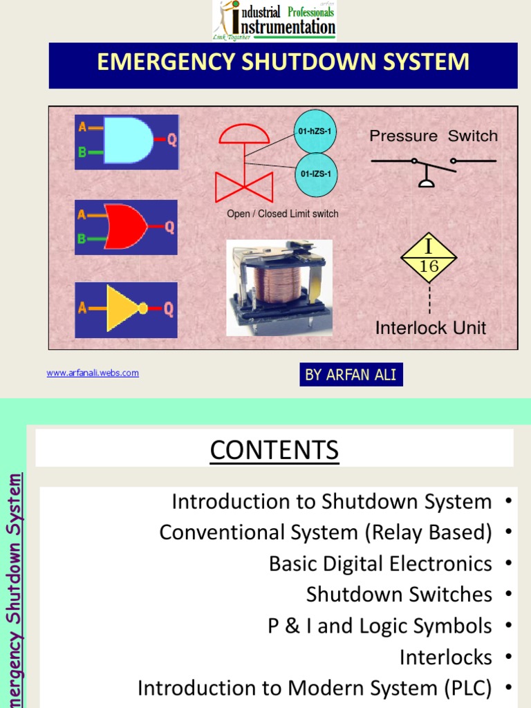 Emergency Shutdown System | PDF | Relay | Electronic Circuits