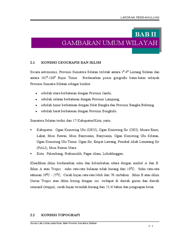 04 Bab 2 Gambaran Umum LHR | PDF
