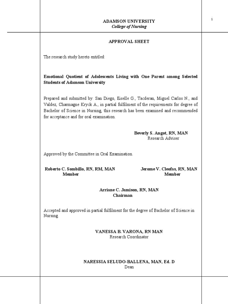 Approval Sheet | PDF