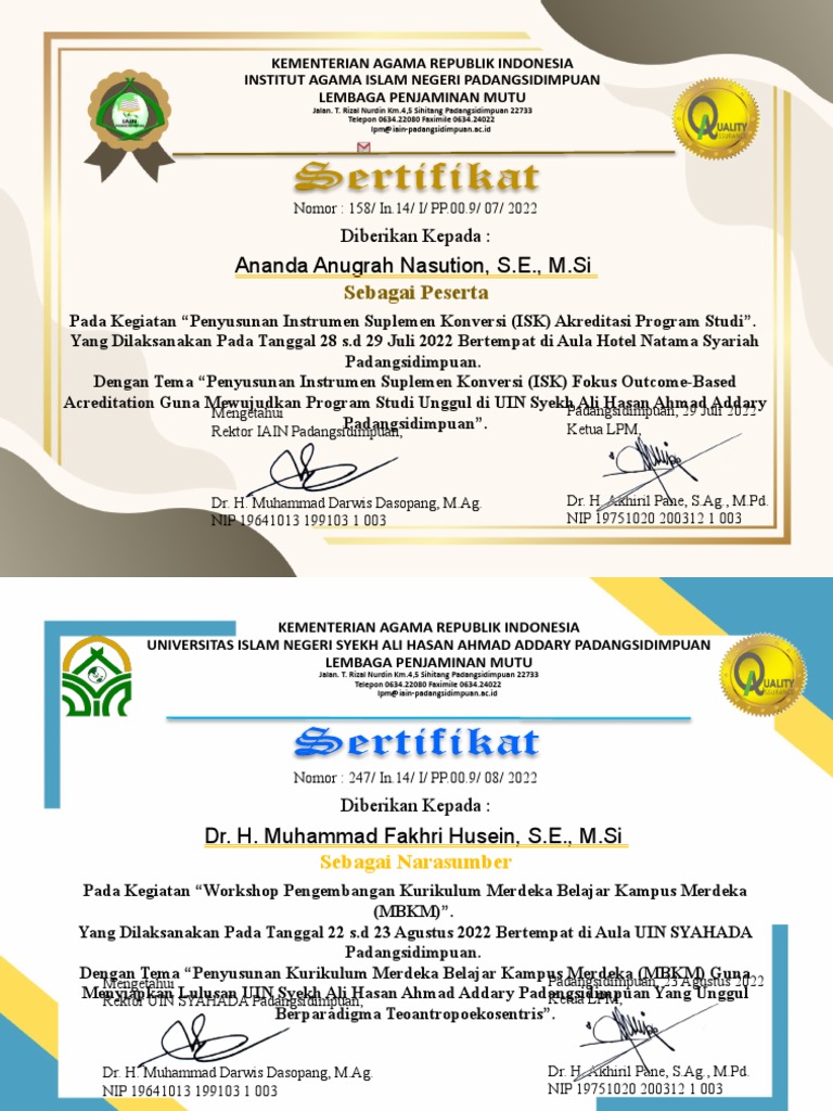 Sertifikat MBKM Dan Rps | PDF Sertifikat MBKM Dan Rps | PDF
