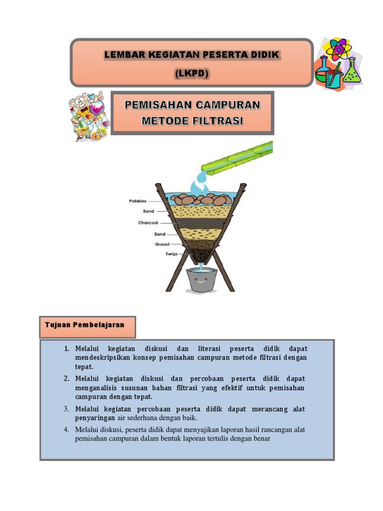 LKPD: Penjernihan Air Sederhana | PDF | Sains & Matematika
