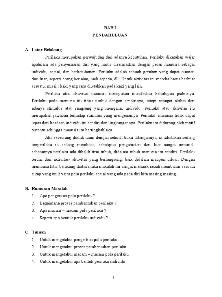 Pola Perilaku Sosial Manusia | PDF