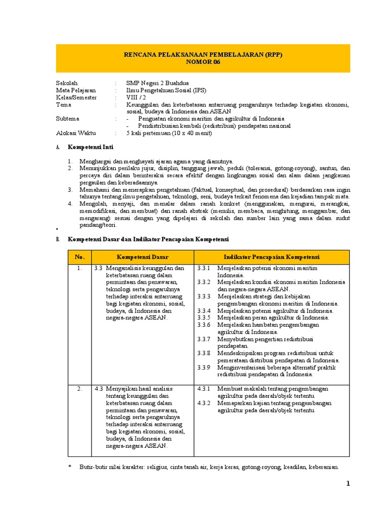 05 RPP 06 IPS 8 KURTILAS SMT2 2018-2019 (Anwark) FINAL | PDF
