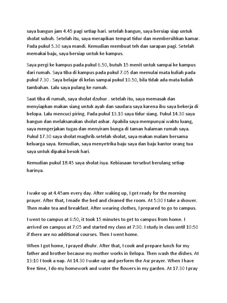 Daily Activity | PDF