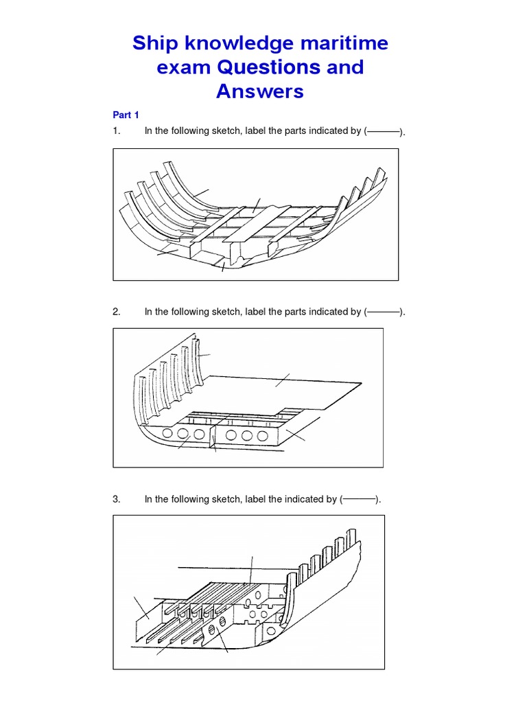 Ship Knowledge Maritime Exam Questions and Answers | PDF