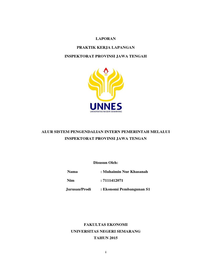 Laporan PKL UNNES | PDF