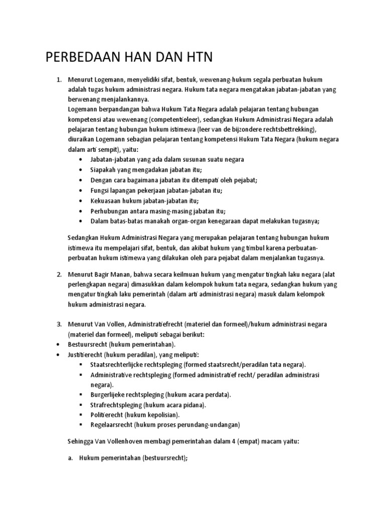 Perbedaan HAN Dan HTN | PDF | Ilmu Sosial
