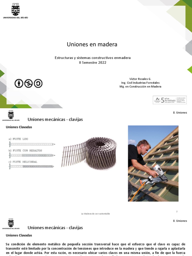 7 Uniones en Madera - PARTE 1 | PDF