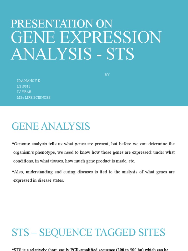 Presentation On: Gene Expression Analysis - Sts | PDF | Microsatellite ...