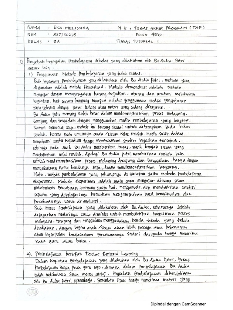 PDGK4500 - Tugas 1 | PDF