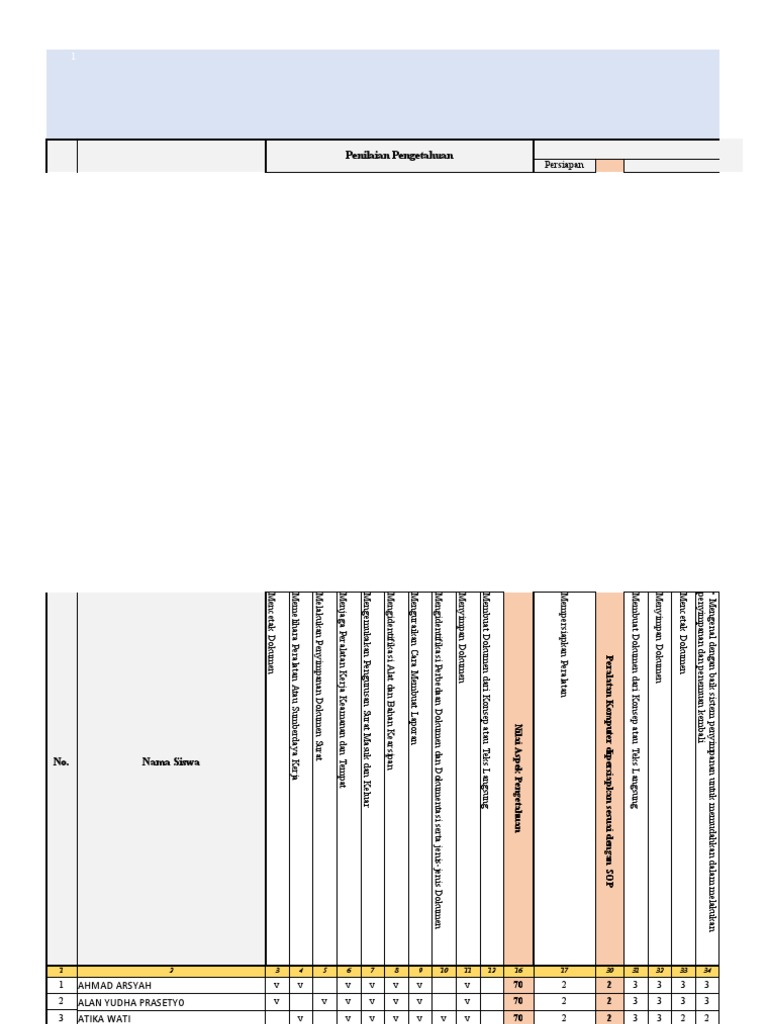Format Penilaian OTKP UKK 2021-2022 OK | PDF