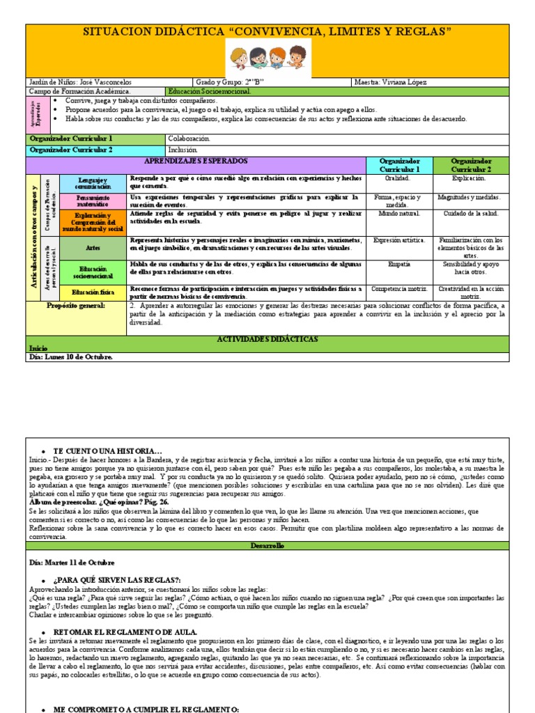PLAN CONVIVENCIA, LIMITES Y REGLAS DULCE CANDY 2019 V.docx Versión 1-1 ...