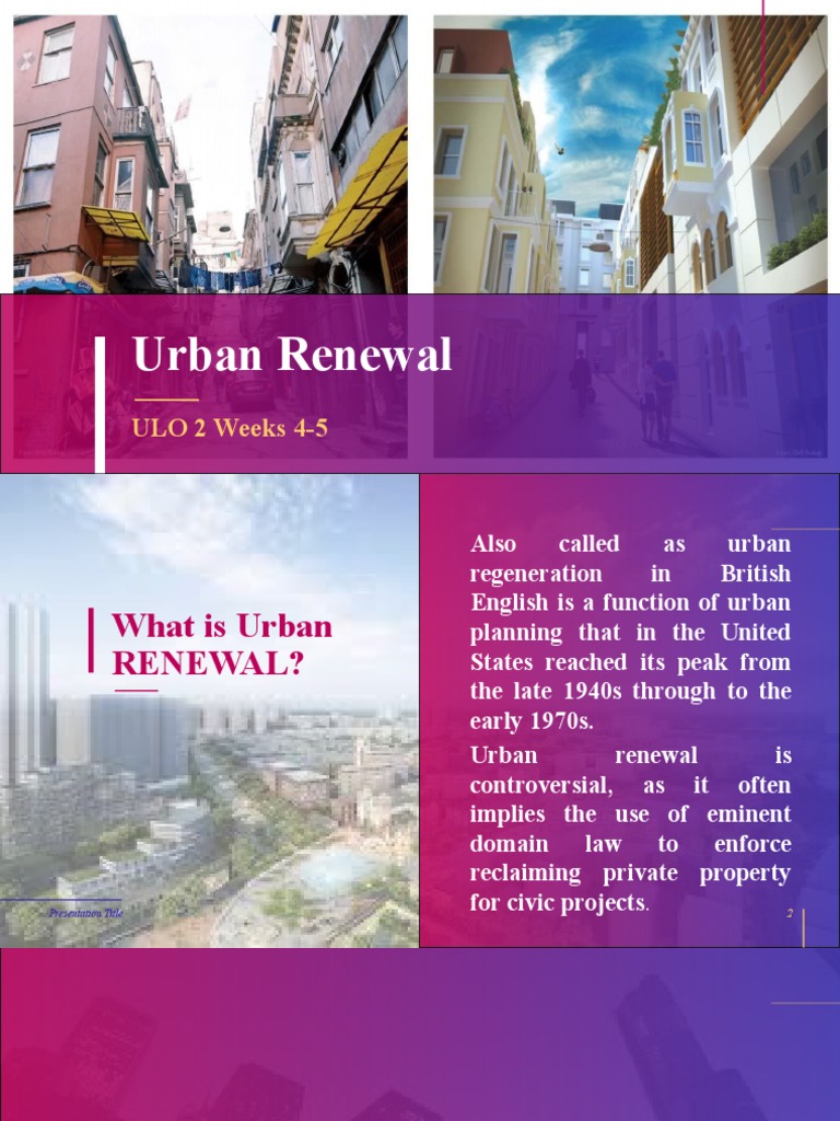Urban Renewal Report | PDF