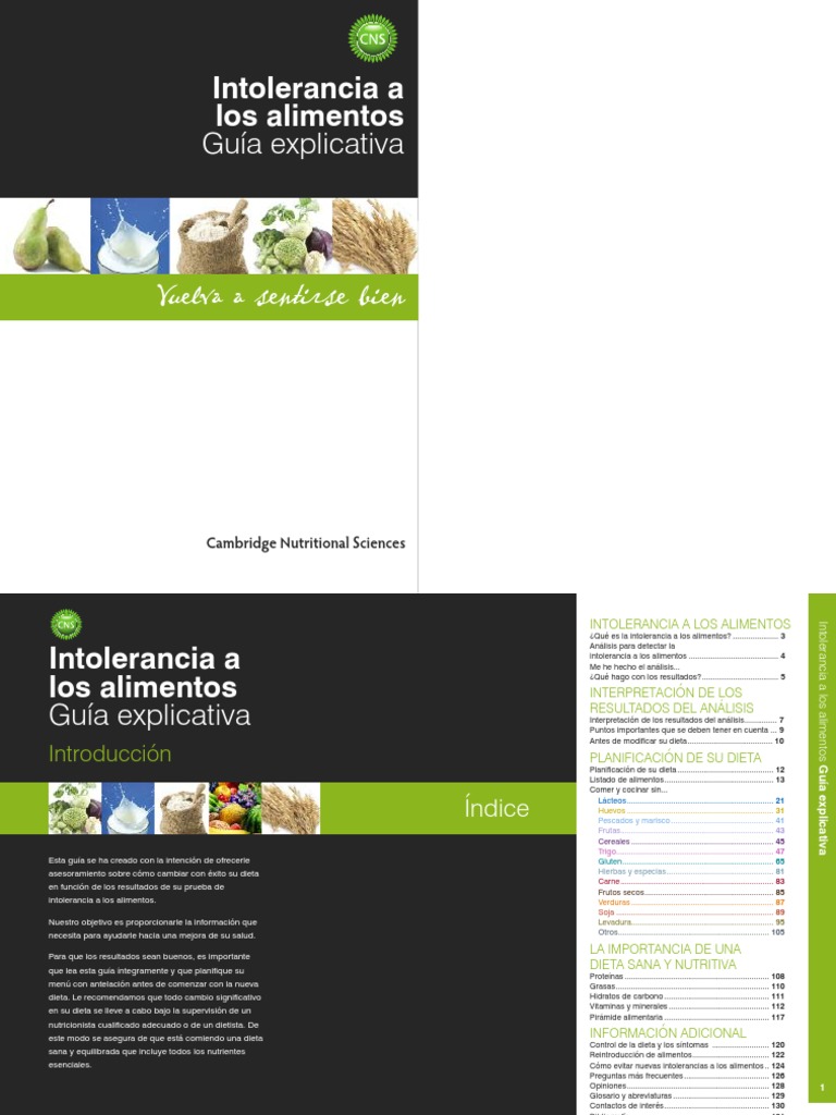 Guía Intolerancia Alimentos | PDF