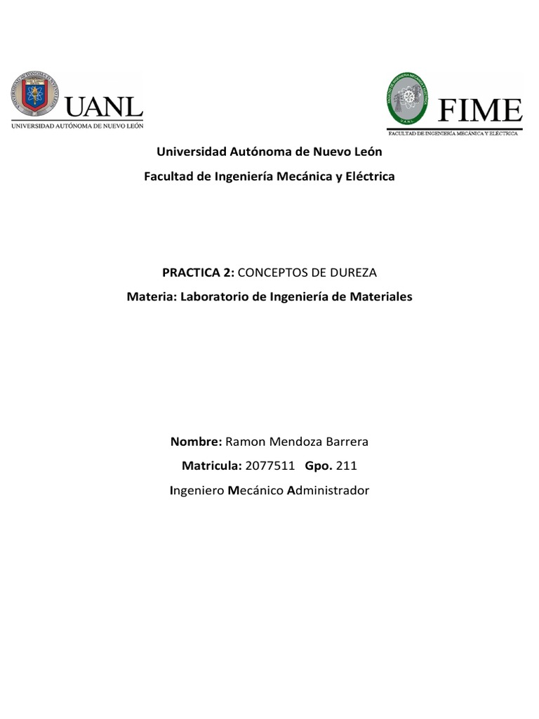Practica 1 ING MATERIALES | PDF