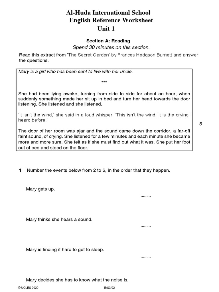 Grade 3 English Reference Worksheet | PDF