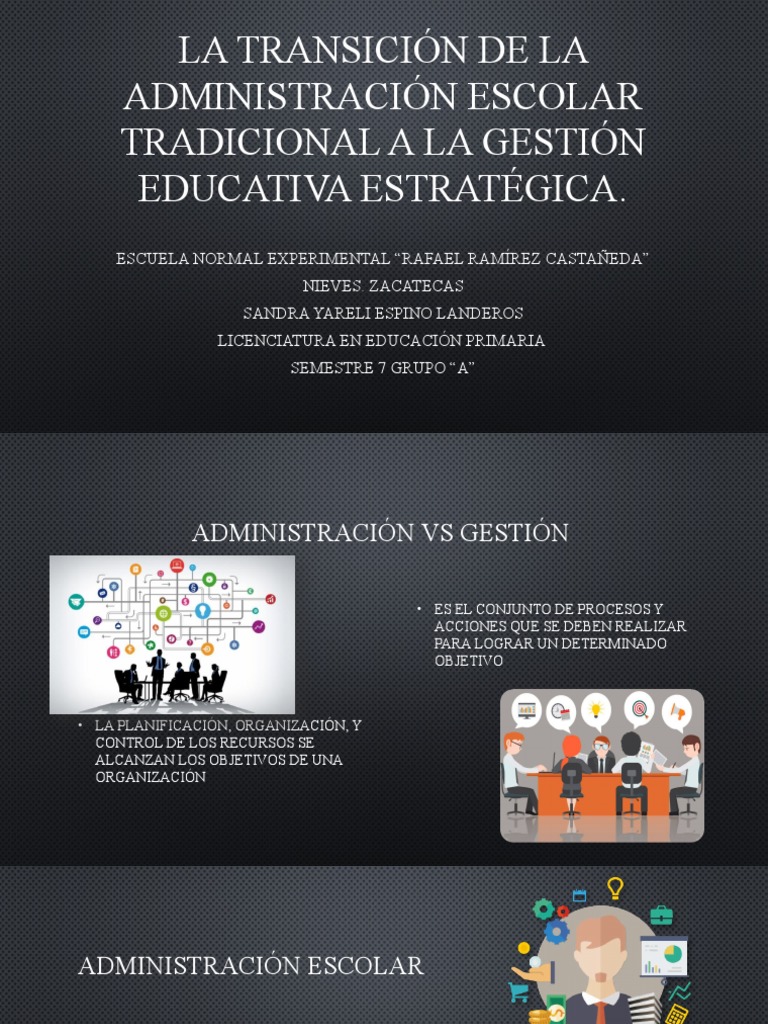 La Transición de La Administración Escolar Tradicional A | PDF | Método ...