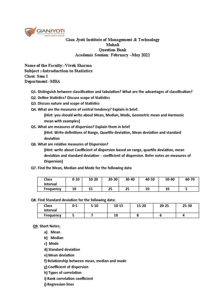 BTTM Question Bank | PDF | Regression Analysis | Time Series