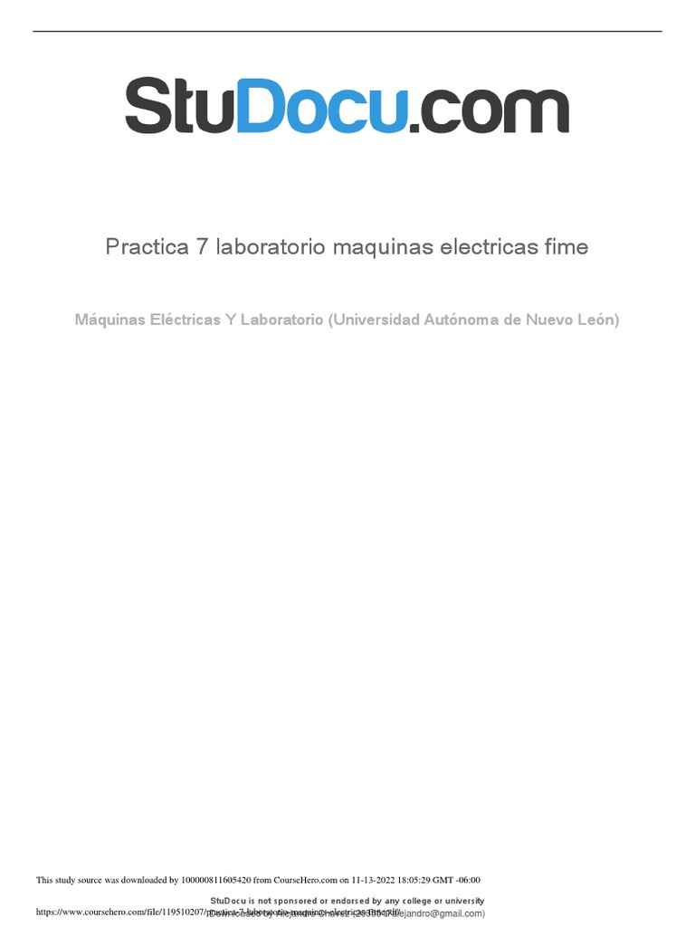 Practica 7 Laboratorio Maquinas Electricas Fime PDF | PDF