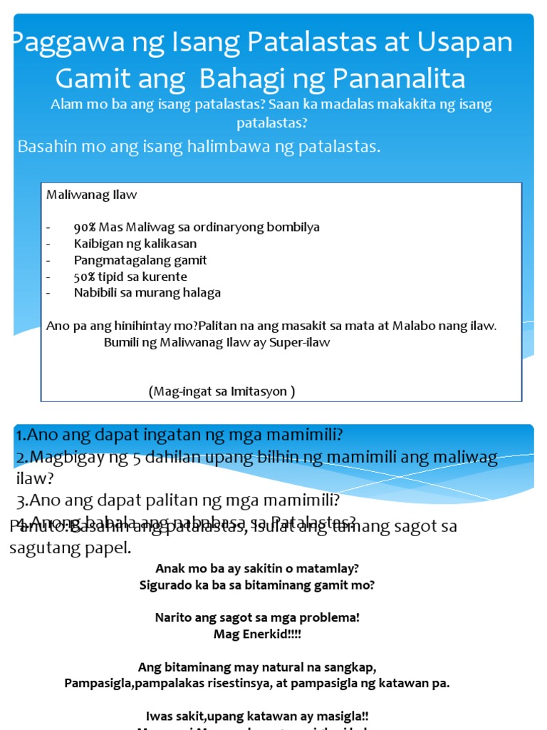 Filipino Quarter 4 | PDF