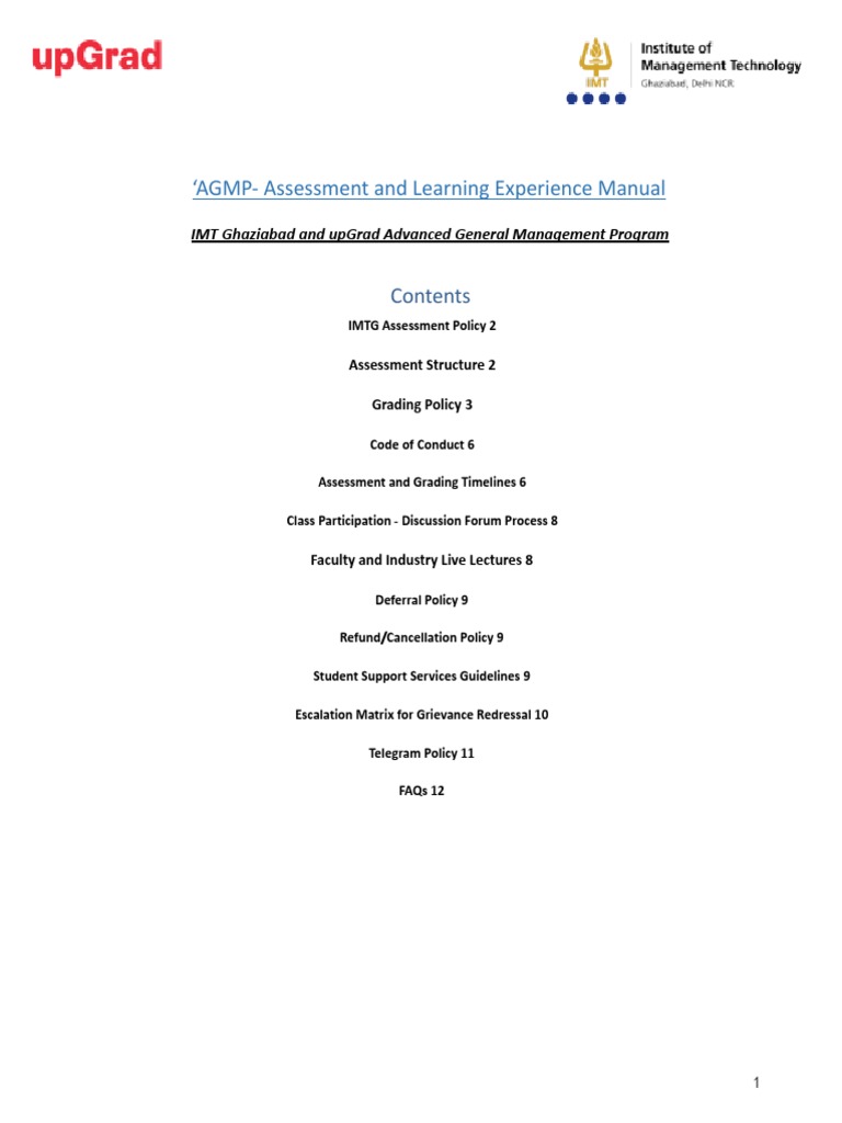 IMTG AGMP +Student+Manual | PDF