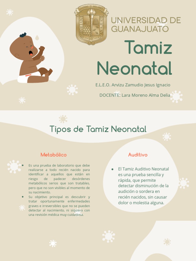 Tamizaje Neonatal: Métodos y Tipos | PDF | Infantes | Medicina CLINICA
