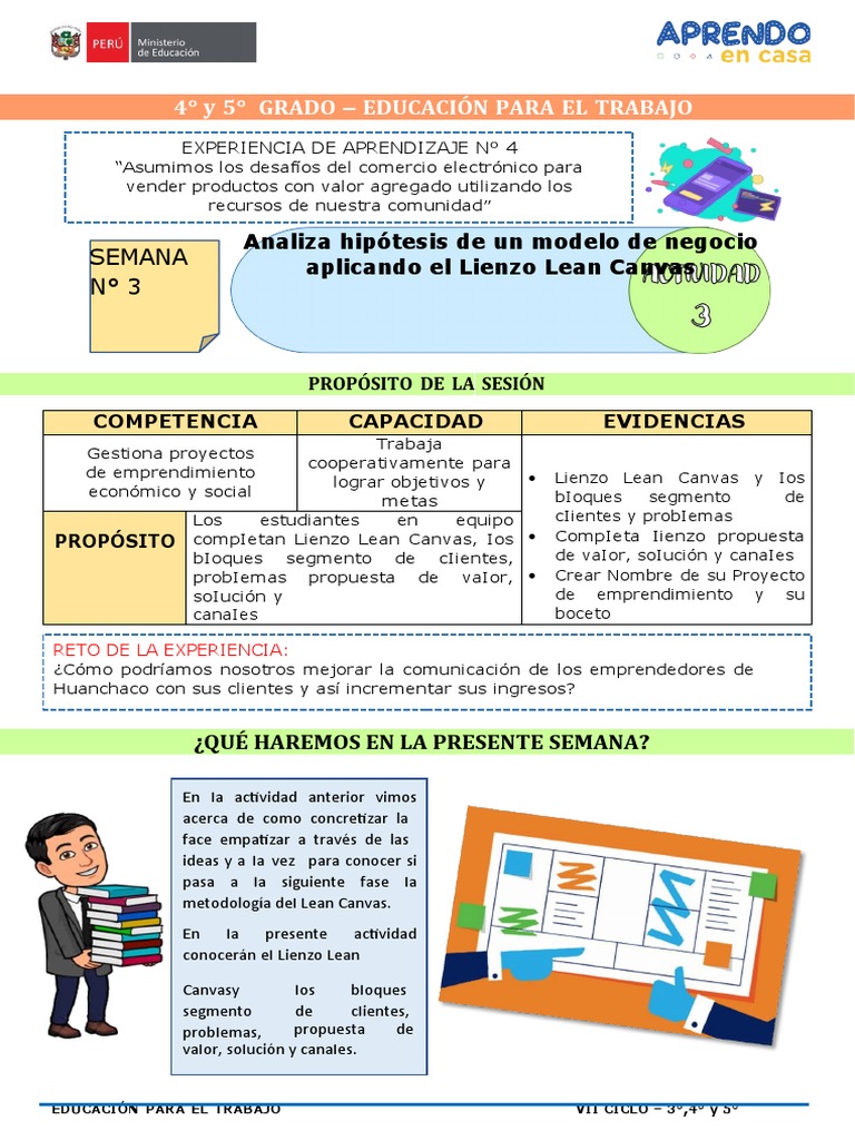 VI EXPERIENCIA DE APRENDIZAJE - ACT 3 - 3°,4° y 5° GRADO - SEM 3-CM | Descargar gratis PDF ...
