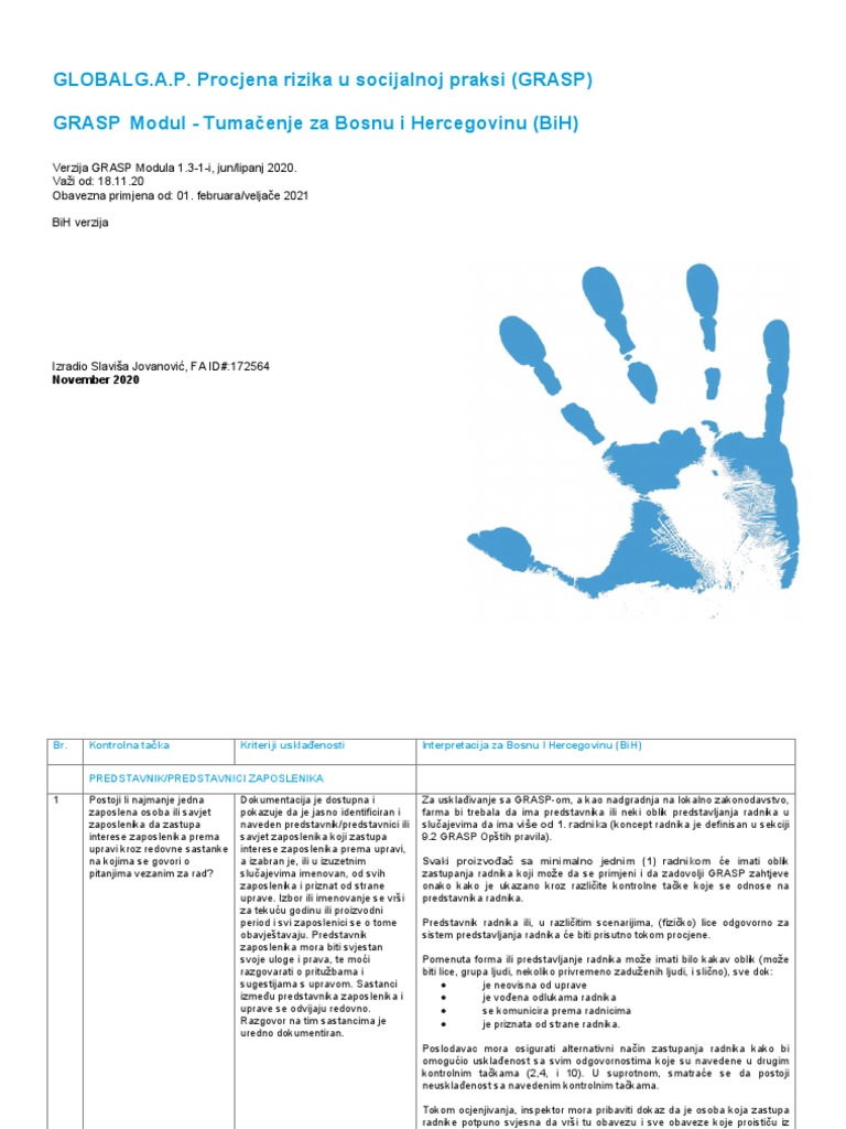 GG GRASP V1 3-1-I Interpretation GL BIH Bs | PDF