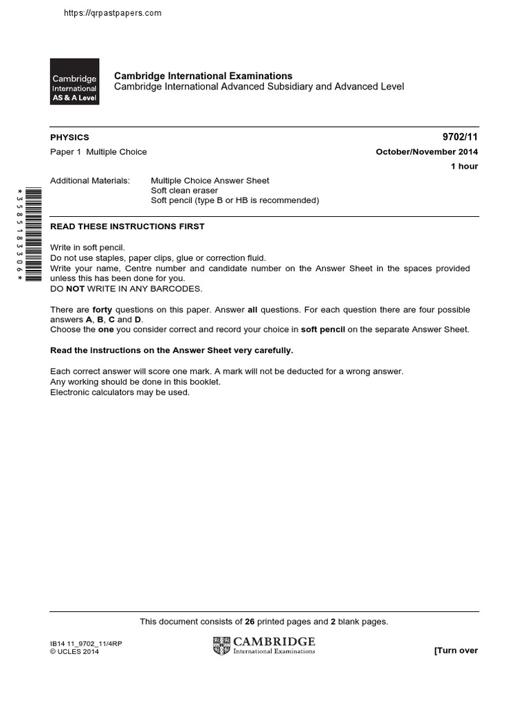 Cambridge International Examinations Cambridge International Advanced ...
