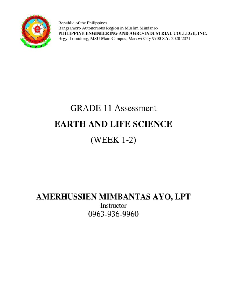 Week 1 2 ELS Assessment | PDF