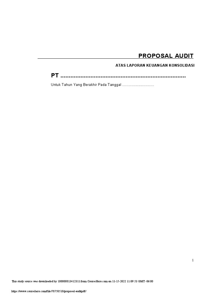 Proposal Audit PDF | PDF