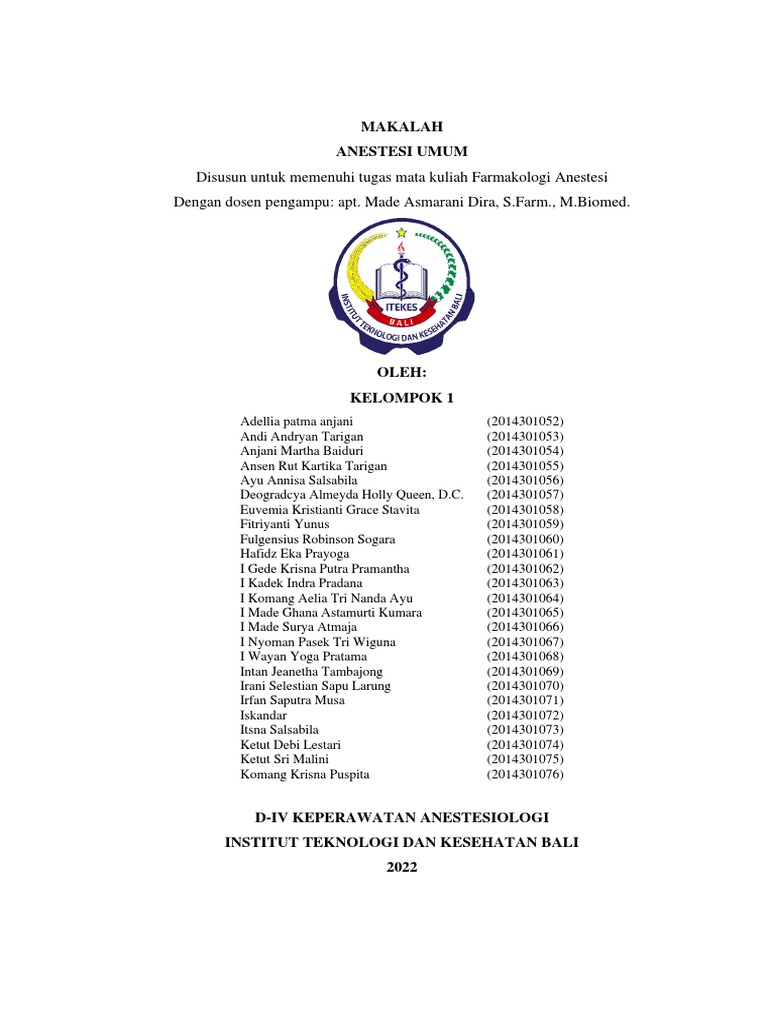 Panduan Lengkap Anestesi Umum | PDF