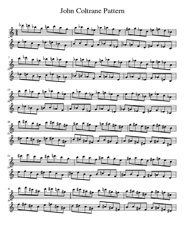 John Coltrane Pattern | PDF