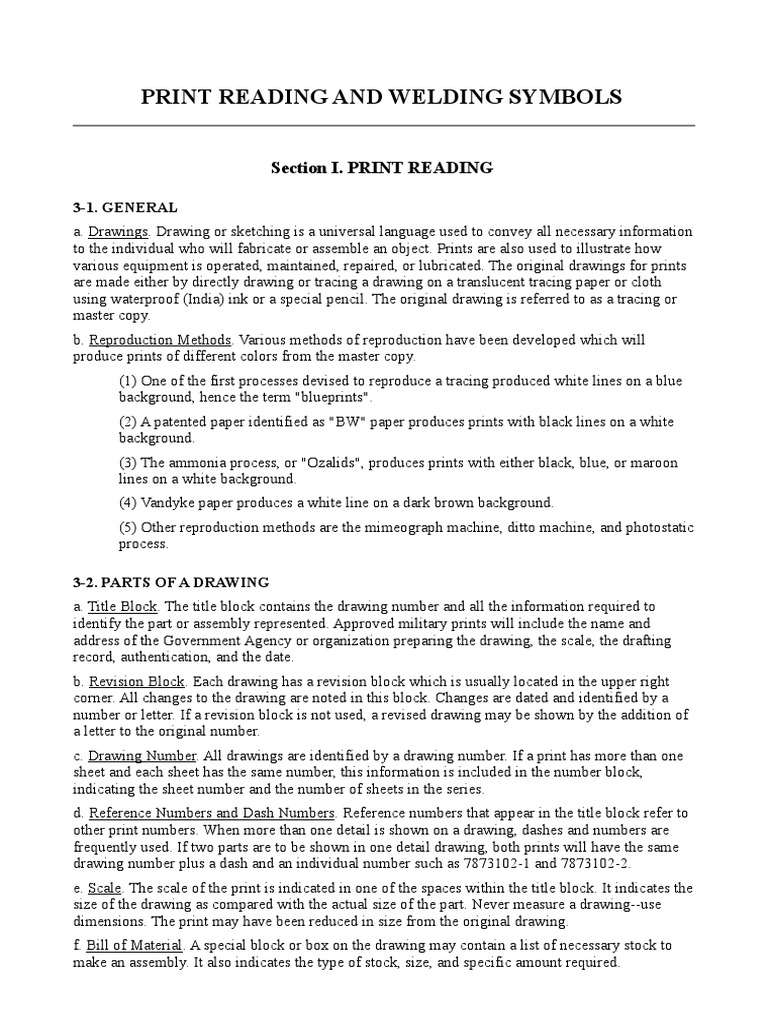 Print Reading and Welding Symbols | PDF | Welding | Construction