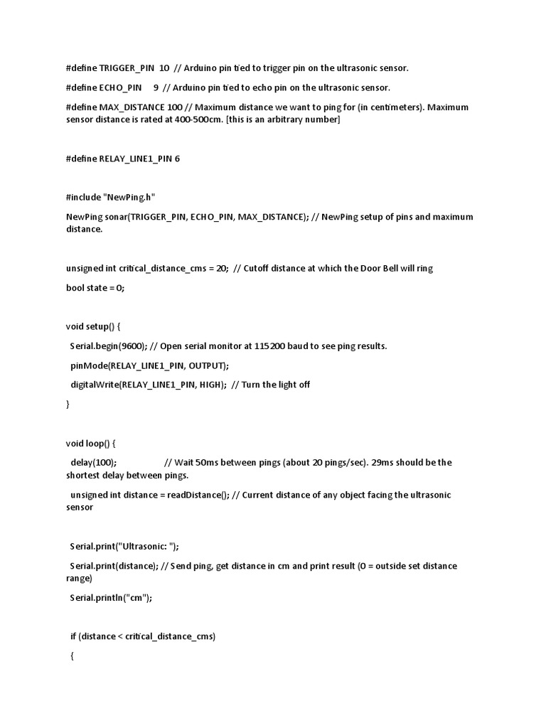 Door Bell Code | PDF