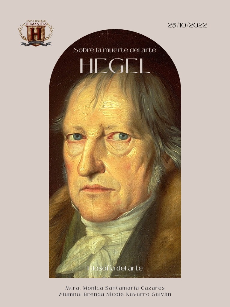 Hegel y la Muerte del Arte | PDF | Georg Wilhelm Friedrich Hegel | Romanticismo