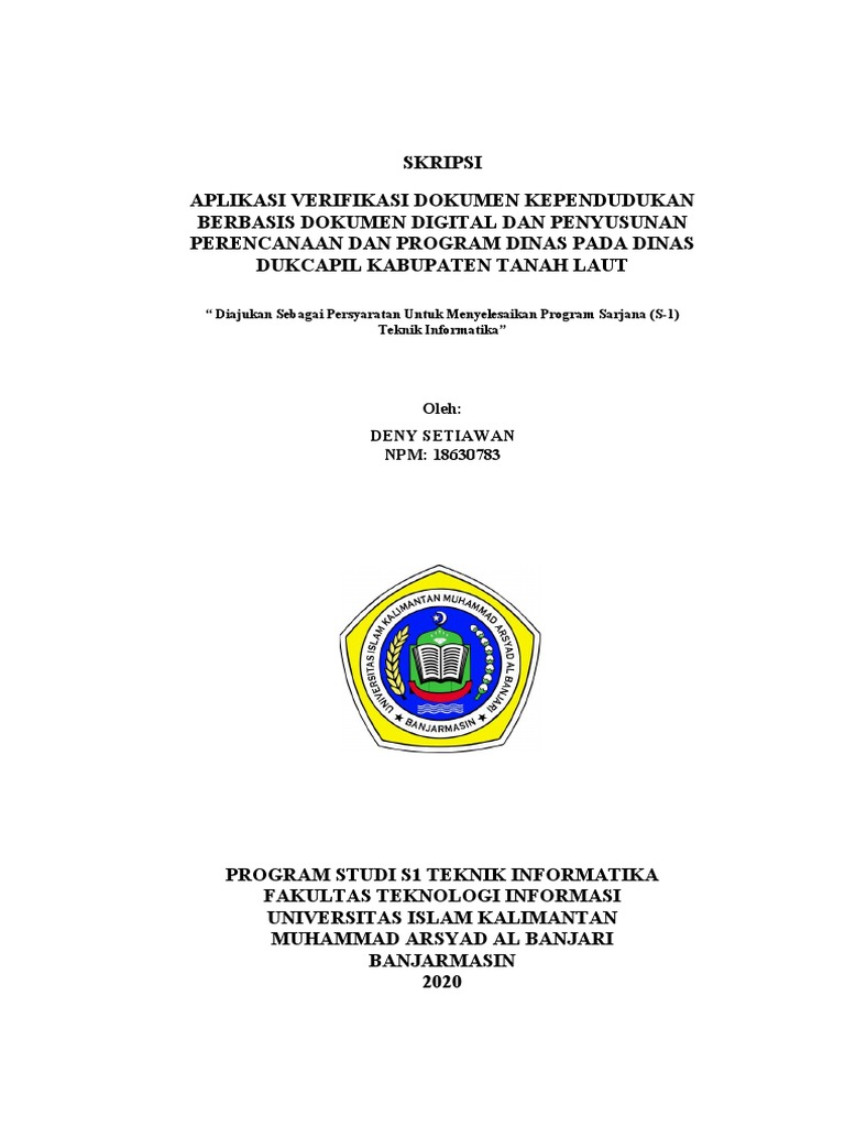 SKRIPSI Deny Setiawan Abstrak | PDF