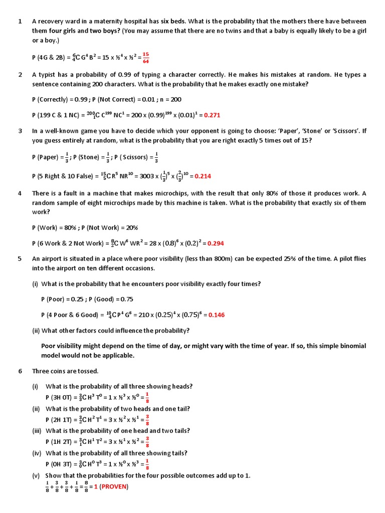 Exercise 6A PG 149 | PDF