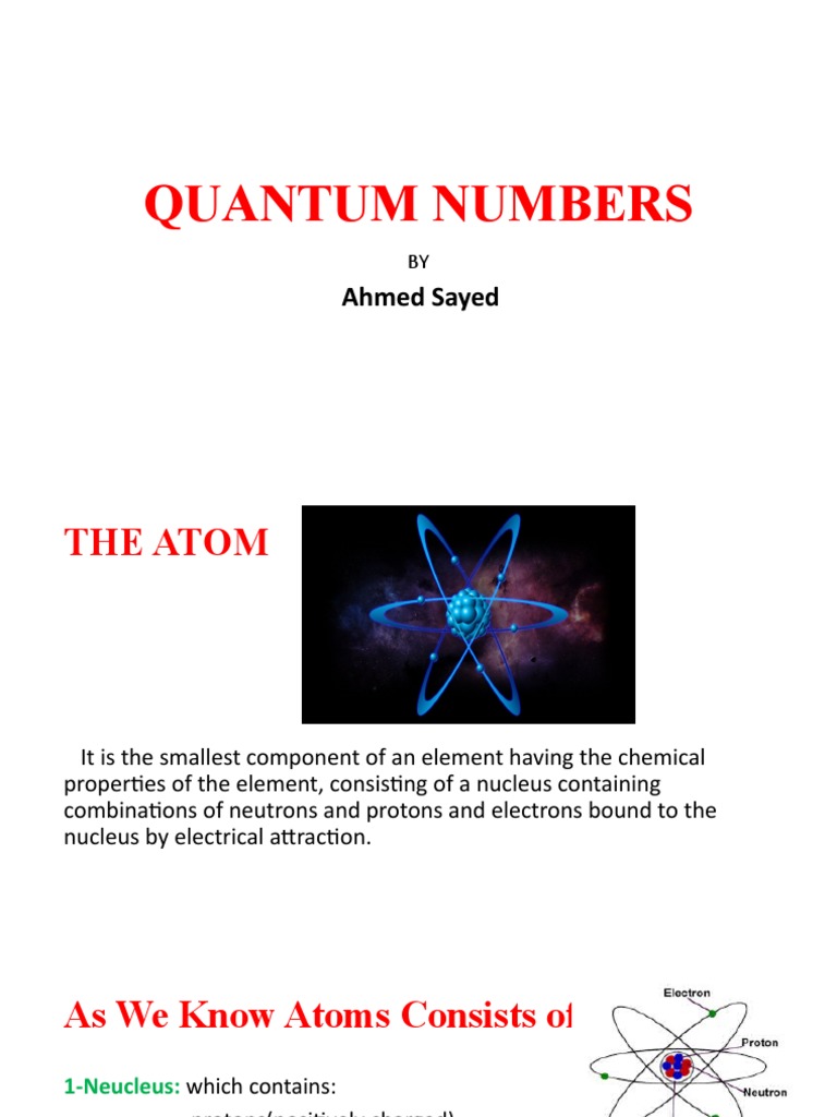 Quantum Numbers | PDF