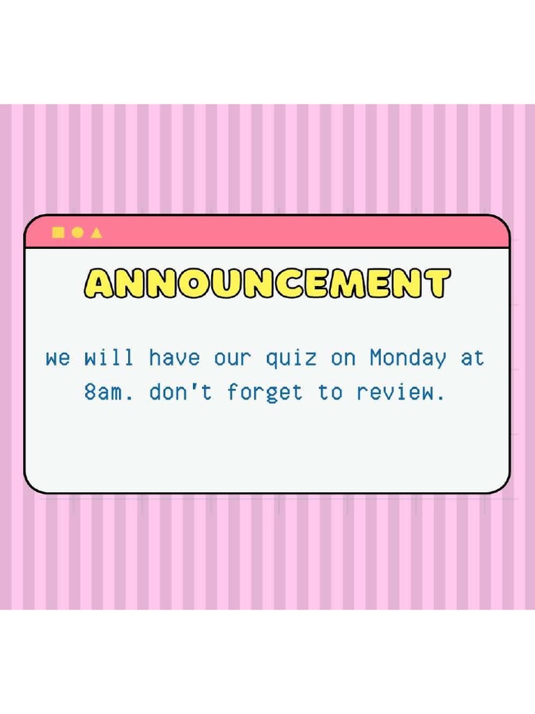 Announcement Template For Google Classroom | PDF