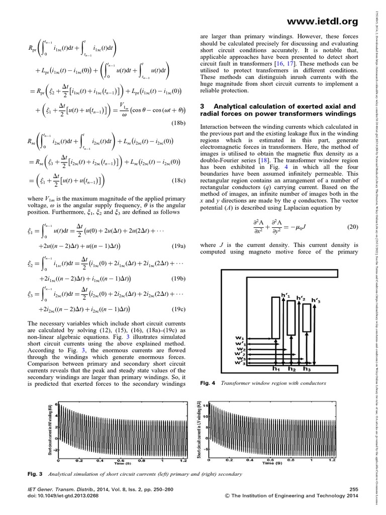 Analytical Estimation of Short Circuit Axial Force - 4 | PDF ...