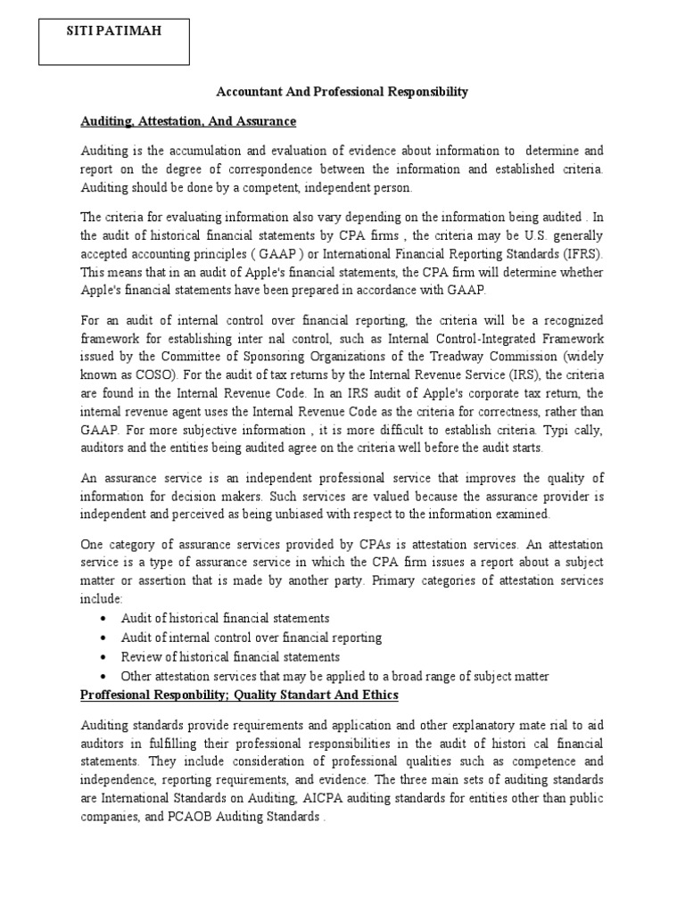 Audit 1-1 | PDF | Audit | Financial Audit