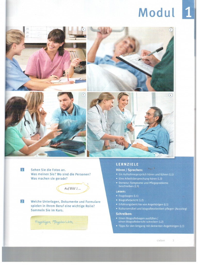 Menschen Medical Care For b1 | PDF