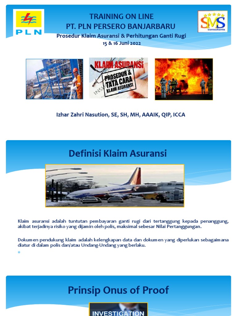 Prosedur Klaim Asuransi & Perhitungan Ganti Rugi | PDF