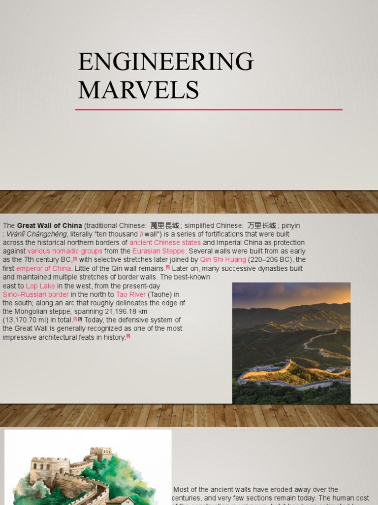 ENGINEERING MARVELS: THE GREAT WALL OF CHINA | PDF | China | World Politics