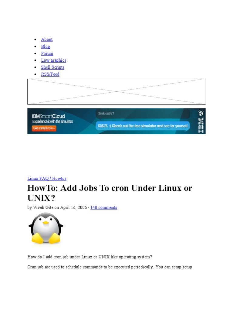 Cron Scheduling Simple | PDF | Unix Software | Information Technology Management