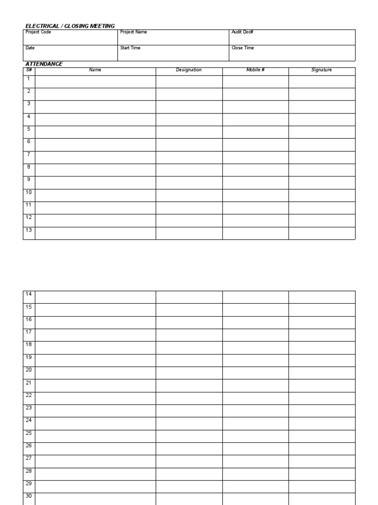 Audit Format Updated - Closing-Meeting | PDF Audit Format Updated - Closing-Meeting | PDF
